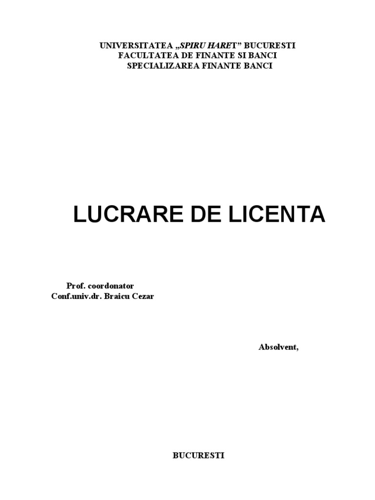 Lucrare Licenta
