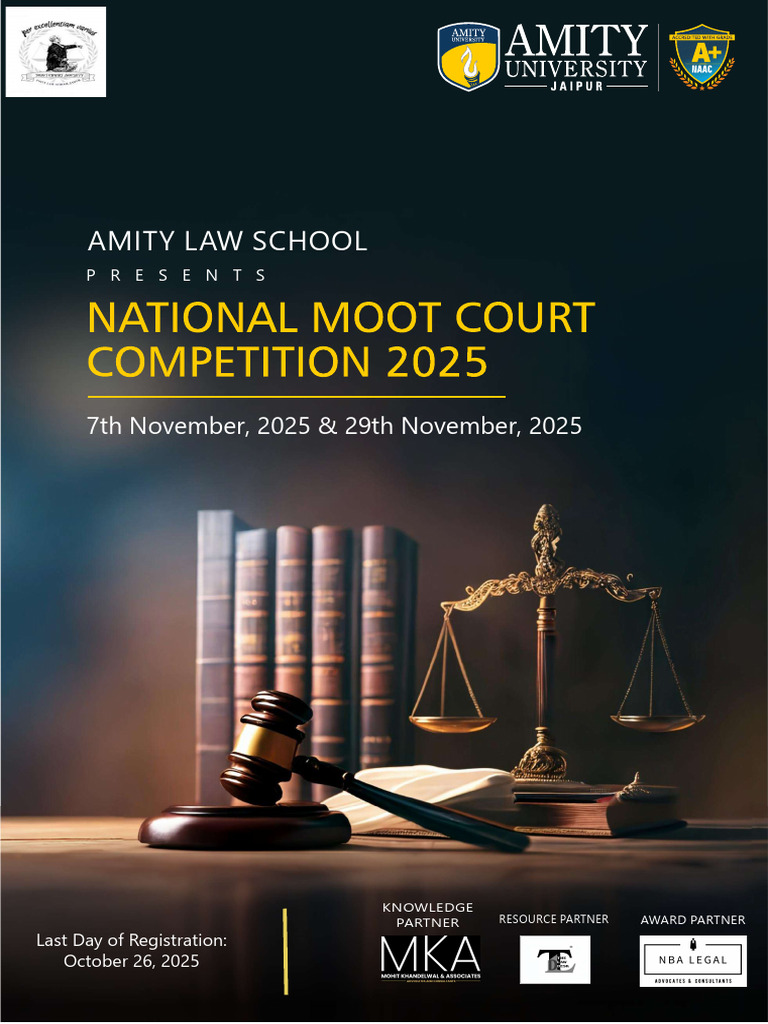 Amity National Moot Court Competition 2025 | PDF