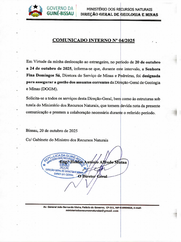 Comunicado Interno DGGM 2025 | PDF