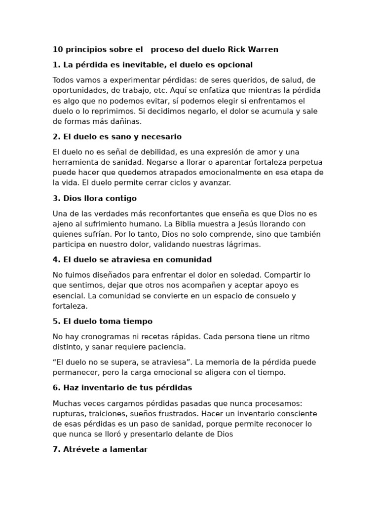 Principios Proceso de Duelo | PDF | Dolor | Sufrimiento