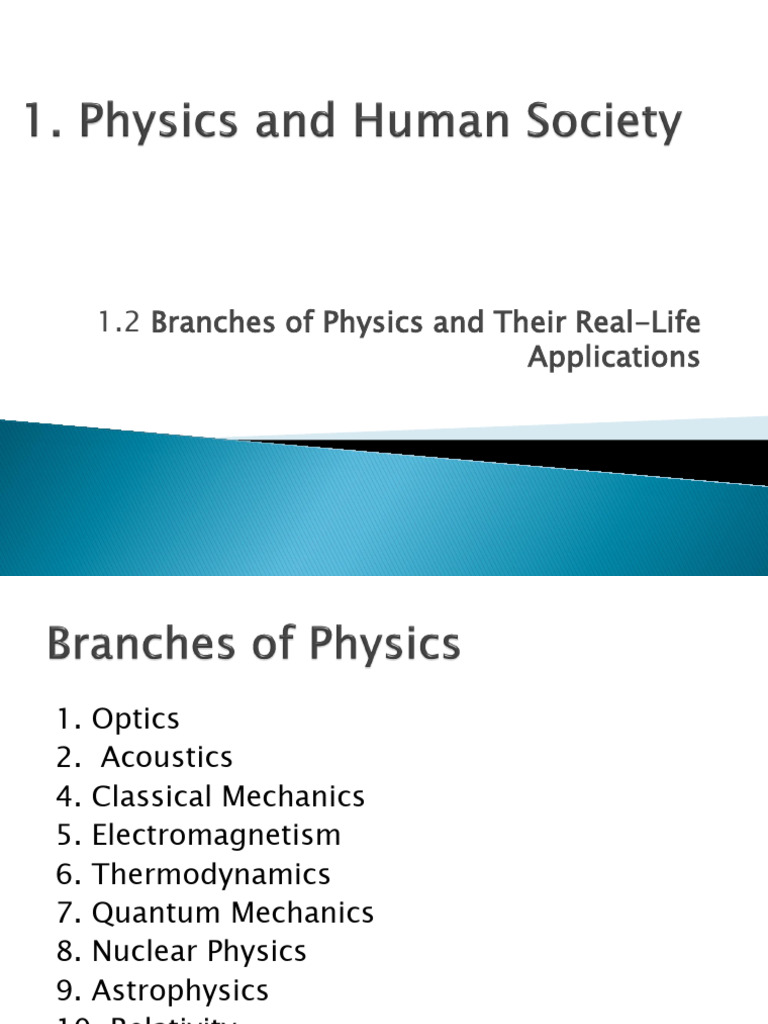 Physics Branches and Their Applications | PDF | Nuclear Physics | Optics