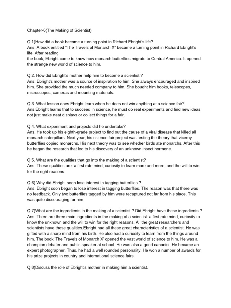 Chapter-6 (The Making of Scientist) | PDF | Cell (Biology) | Science