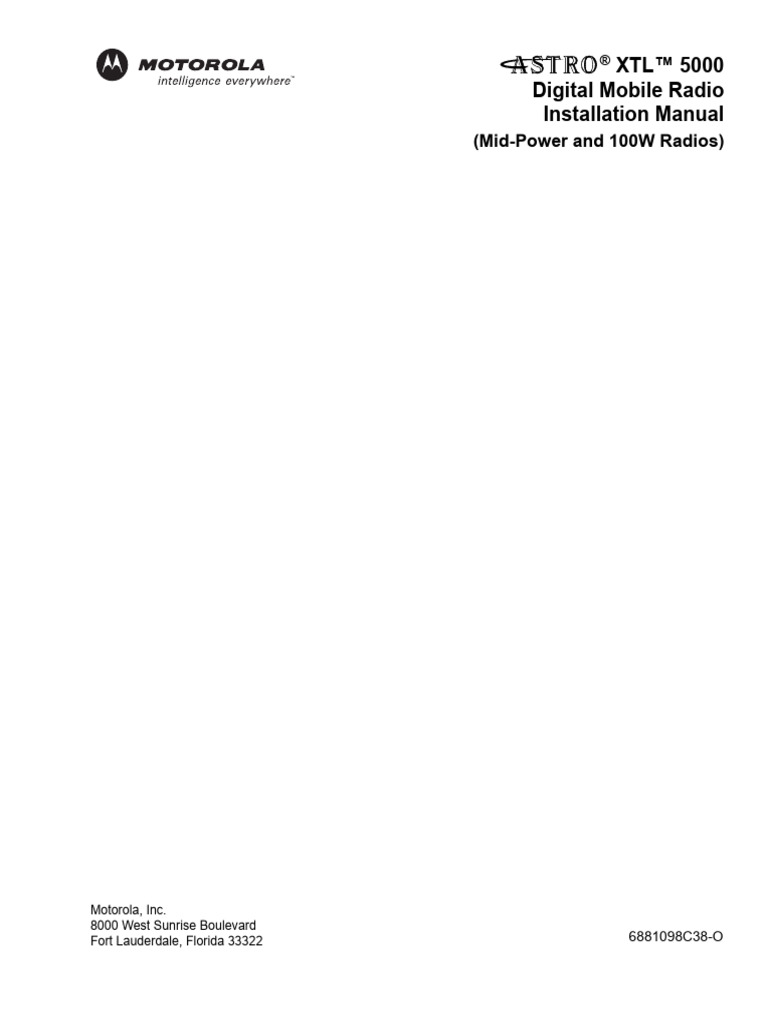 XTL 5000 Digital Radio Installation Guide | PDF | Channel Access Method ...