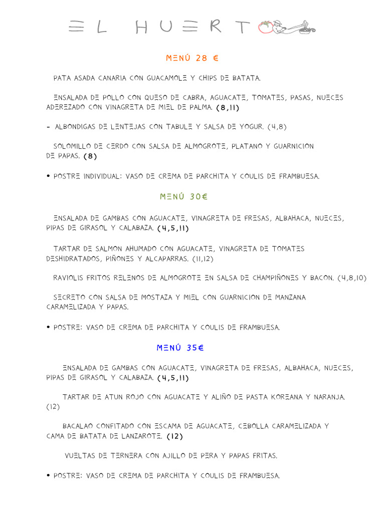 Menús Gourmet con Opciones Veganas y Sin Gluten | PDF | ensalada ...