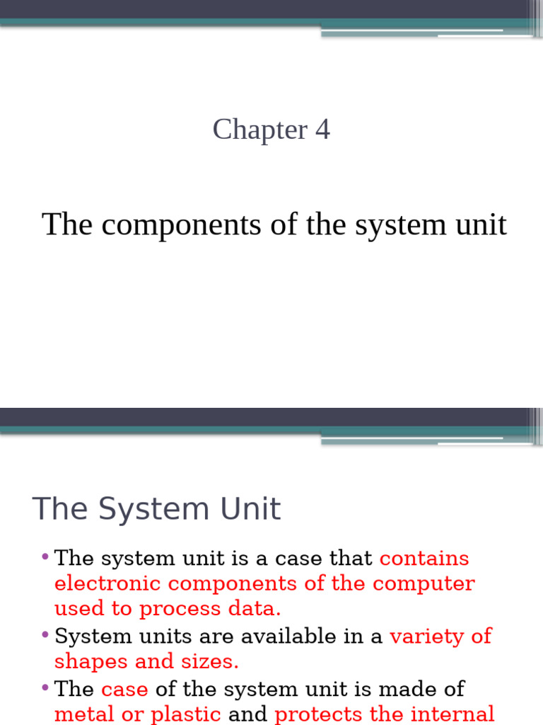 chapter 4 (1) | PDF | Random Access Memory | Central Processing Unit