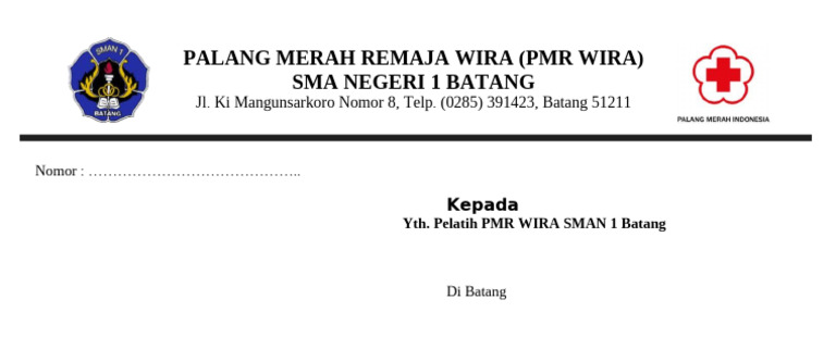 PMR WIRA SMA Negeri 1 Batang | PDF
