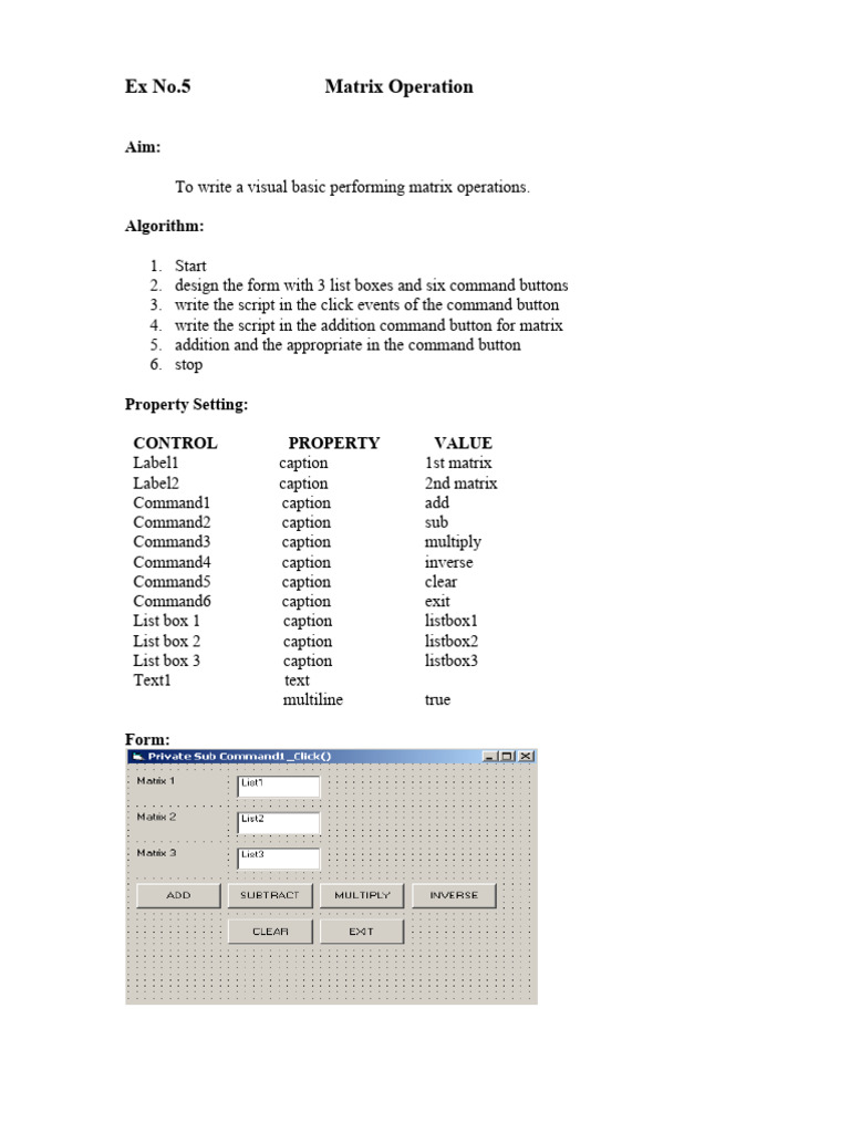 matrix-Operation | PDF | Computer Programming | Algorithms
