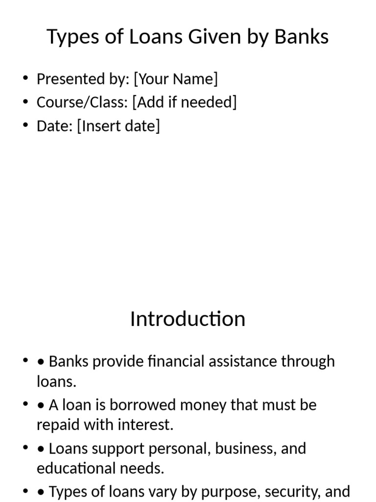 Types of Bank Loans Explained | PDF | Loans | Unsecured Debt