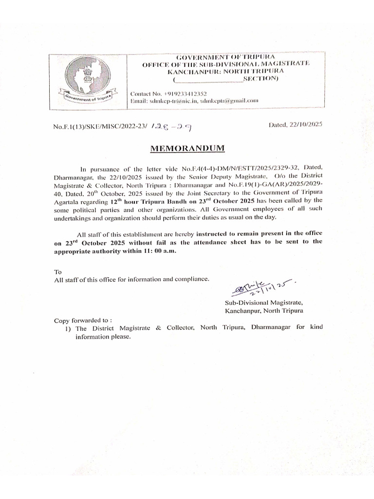 Office Memorandum | PDF