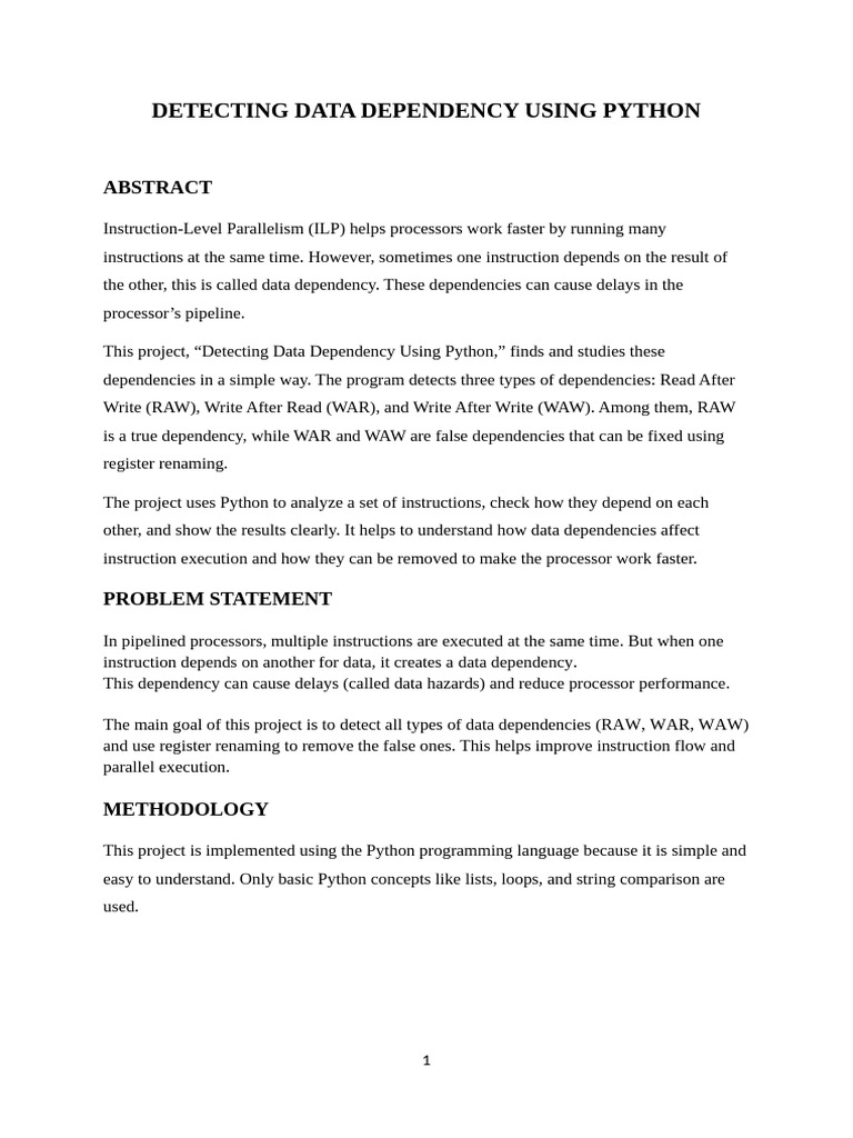 Detecting Read After Write Dependencies | PDF | Central Processing Unit ...