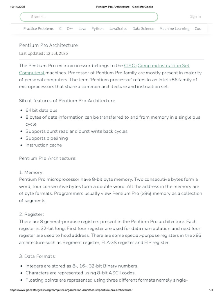 Intel Pentium Architecture | PDF | Office Equipment | Computer Science