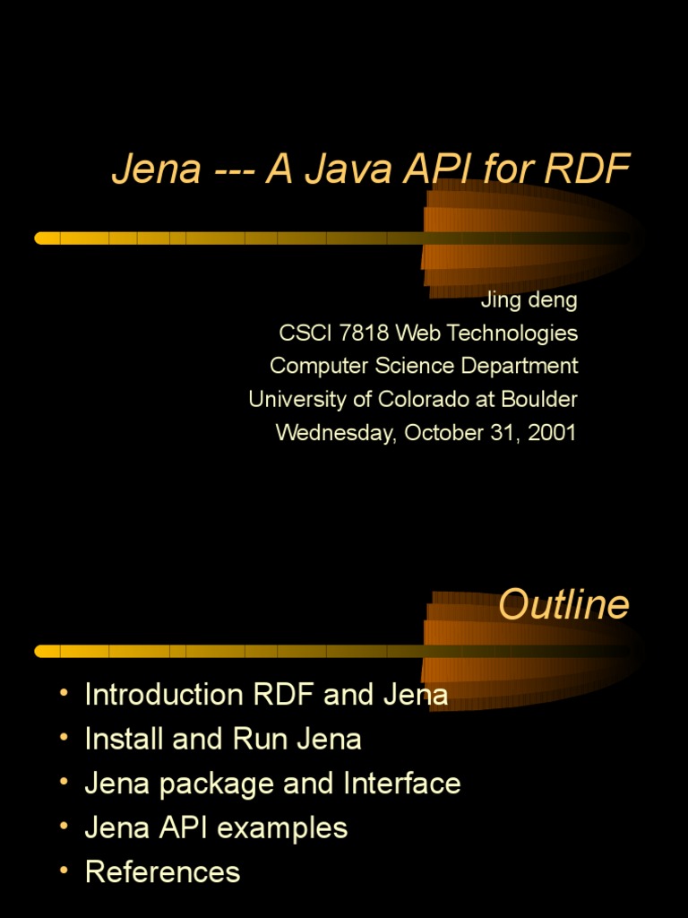 Jena - A Java API For RDF | PDF | Resource Description Framework ...