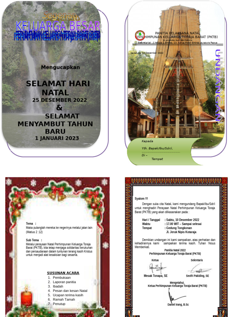 Undangan Perayaan Natal PKTB 2022 | PDF