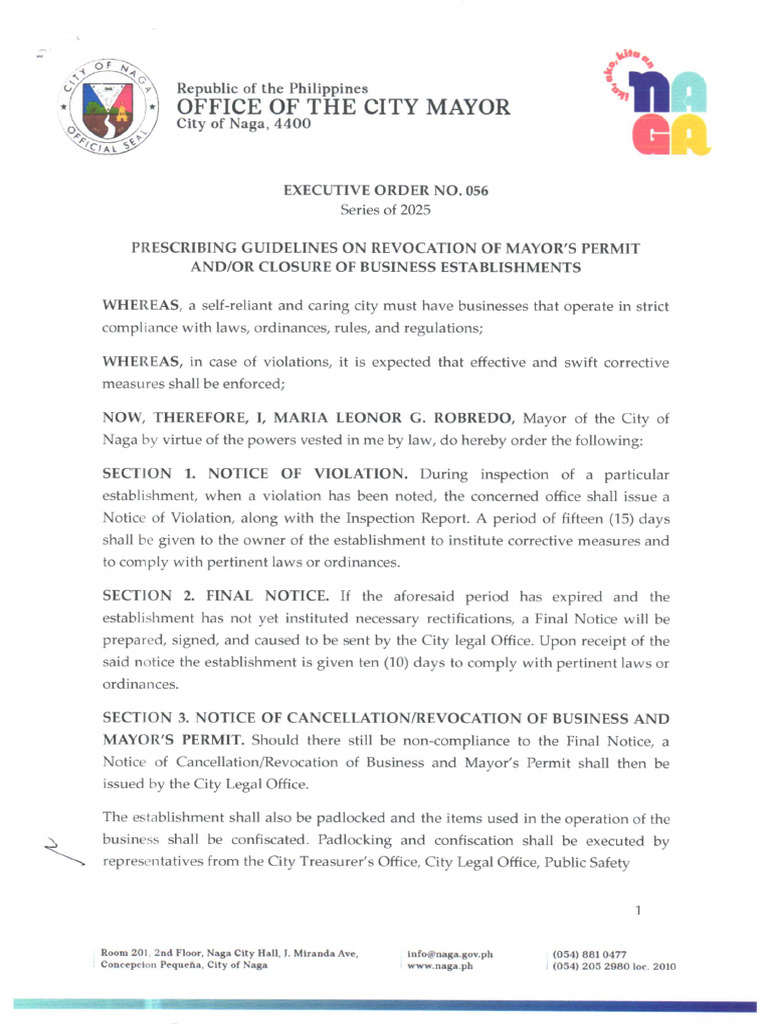 Executive Order No. 056 | PDF