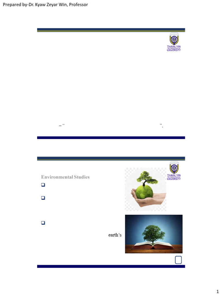 Unit 1, Environmental Studies | PDF | Plastic | Waste