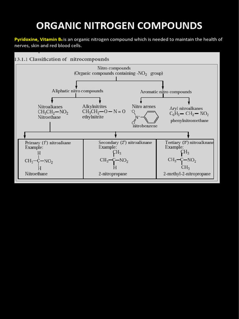 Organic Nitrogen Compounds-1 | PDF | Amine | Organic Chemistry