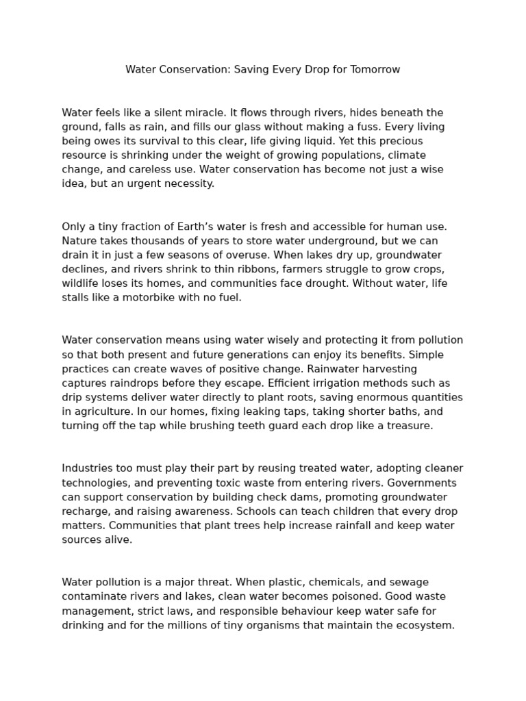 Essential Water Conservation Strategies | PDF | Water | Water Conservation