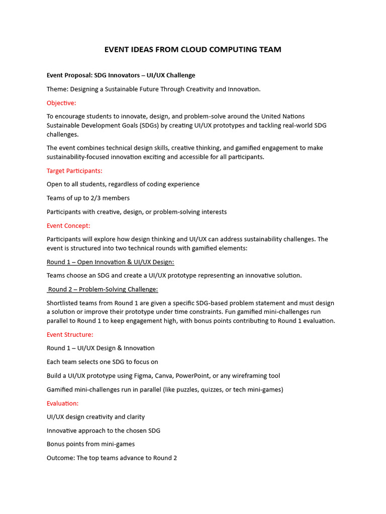 Event Ideas | PDF | Virtual Reality | Augmented Reality