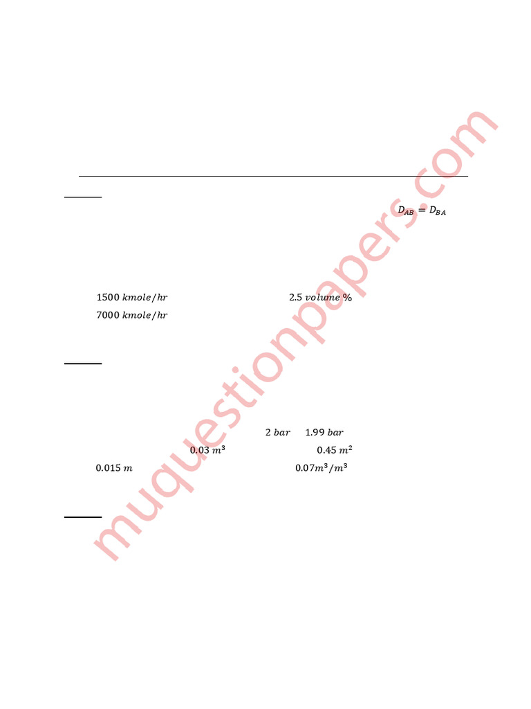 Be Chemical Engineering Semester 5 2023 December Mass Transfer ...
