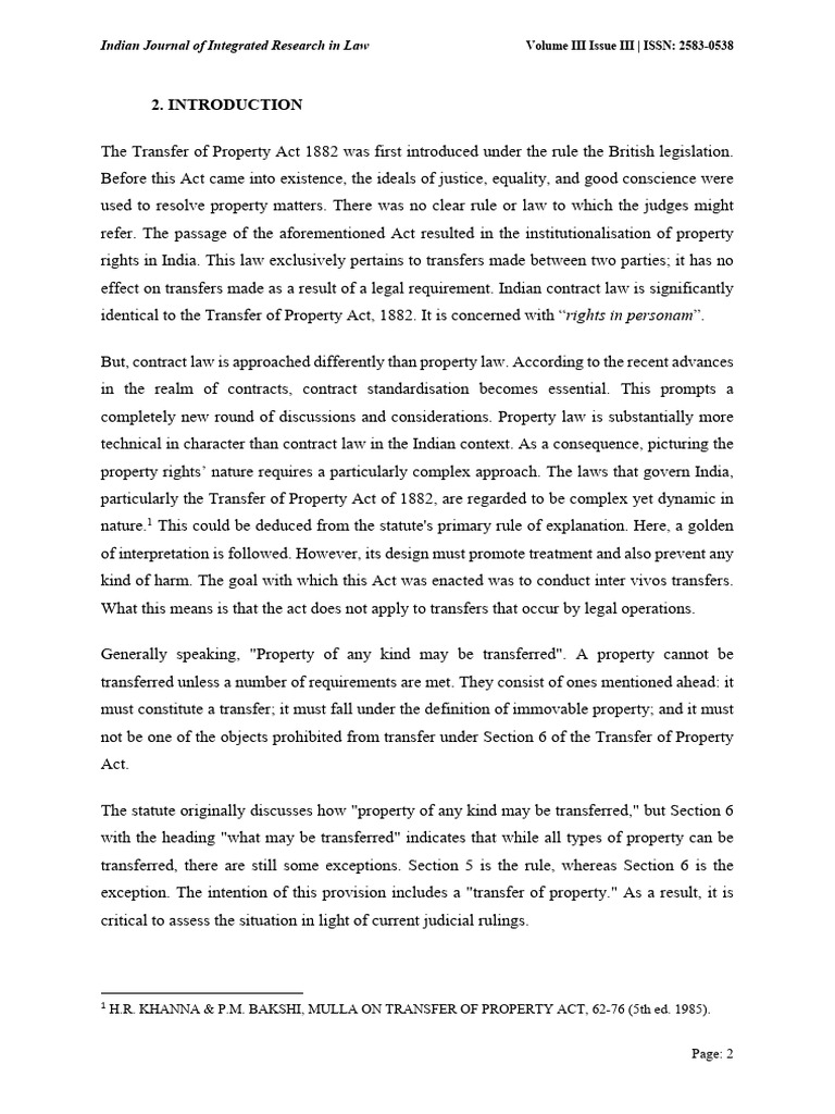 Understanding Section 6 of TPA 1882 | PDF | Lease | Leasehold Estate