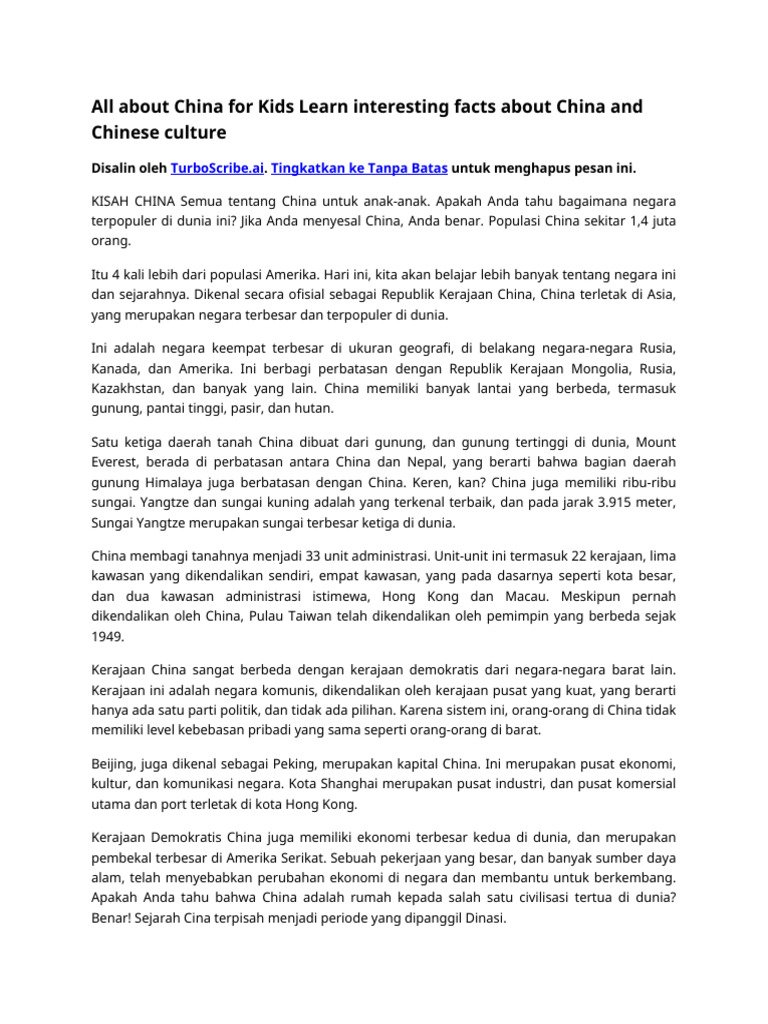 All About China for Kids Learn Interesting Facts About China and ...