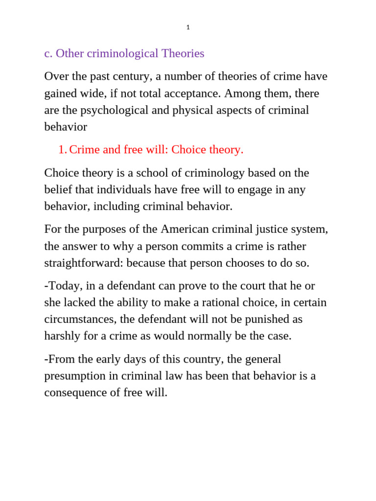 Class Lecture #7 CRIM 101 Fall 2020 | PDF | Criminology | Crimes