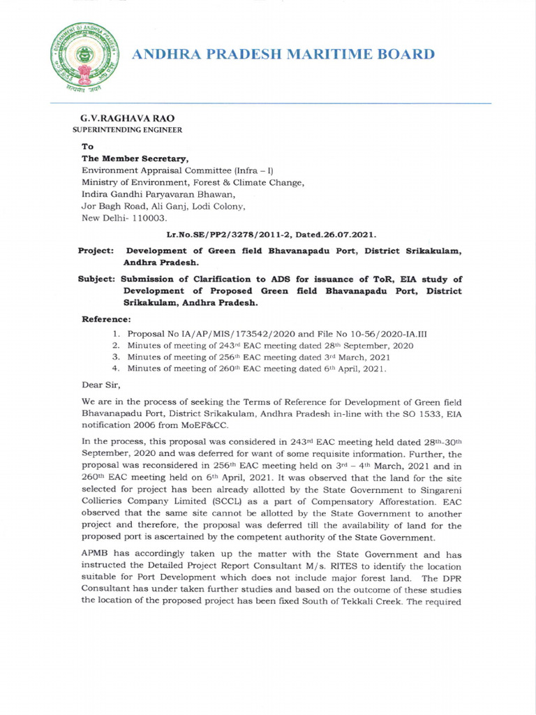 Bhavanapadu Port Development Overview | PDF | Crops | Horticulture