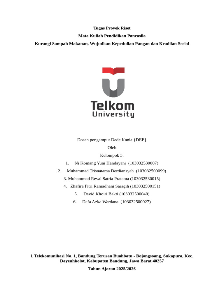 Tugas Pancasila Proyek Riset Kelompok 3 | PDF