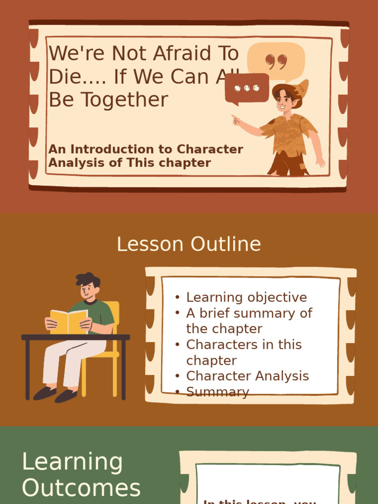 Character Analysis in "We're Not Afraid" | PDF | Shipping | Ships