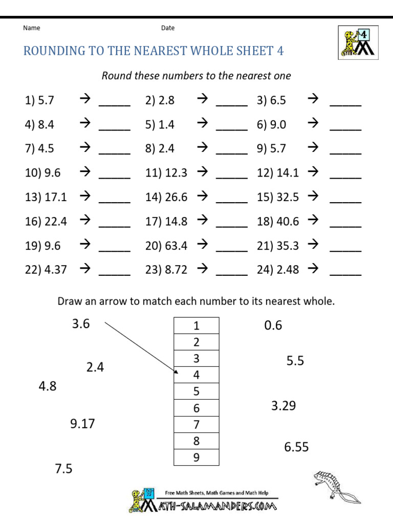 Rounding Nearest Whole 4 | PDF