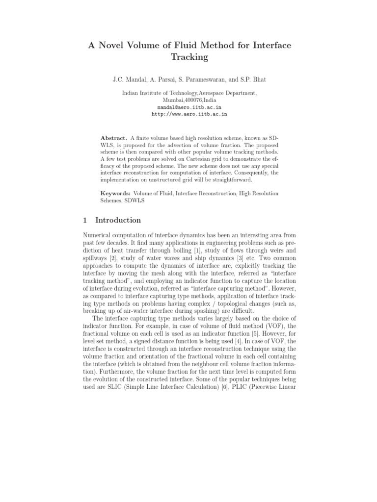 Interface Tracking (FMFP Conference - Dec 2014) FOV | PDF | Mathematics ...