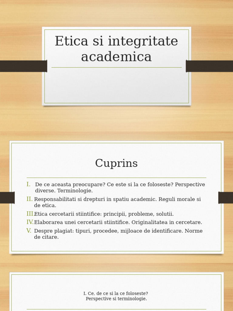 Etica Si Integritate Academica | PDF