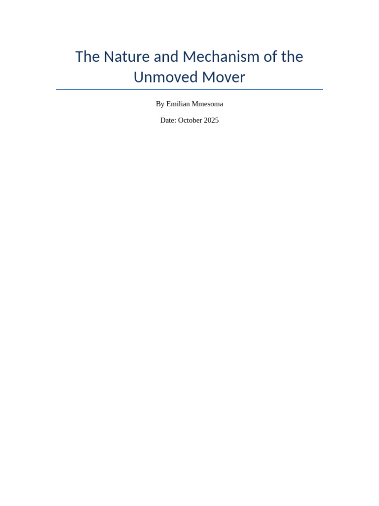 Understanding Aristotle's Unmoved Mover | PDF | Theology | Religious ...