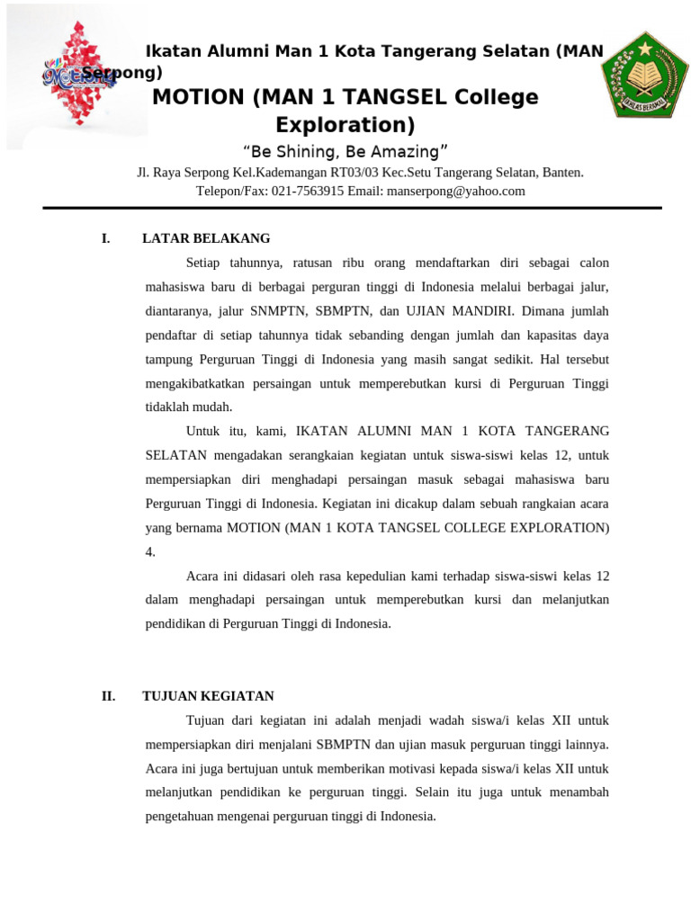 Contoh LPJ Kegiatan | PDF