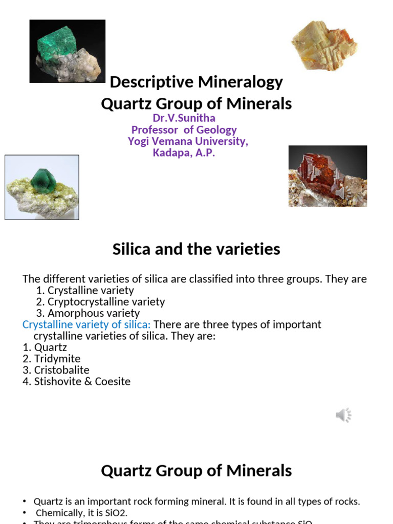Quartz Group of Minerals | PDF | Quartz | Silicon Dioxide