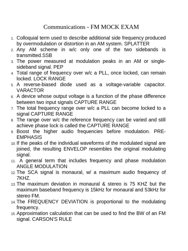Mock FM | PDF | Frequency Modulation | Detector (Radio)