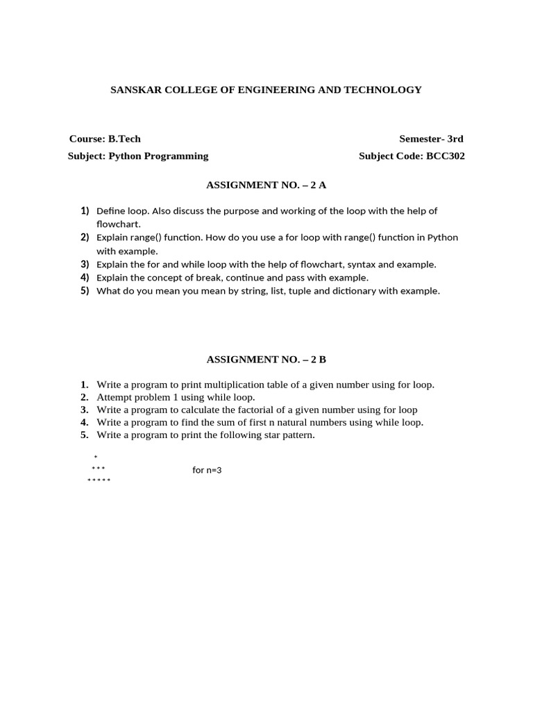 Python Programming Assignment 2-1 | PDF