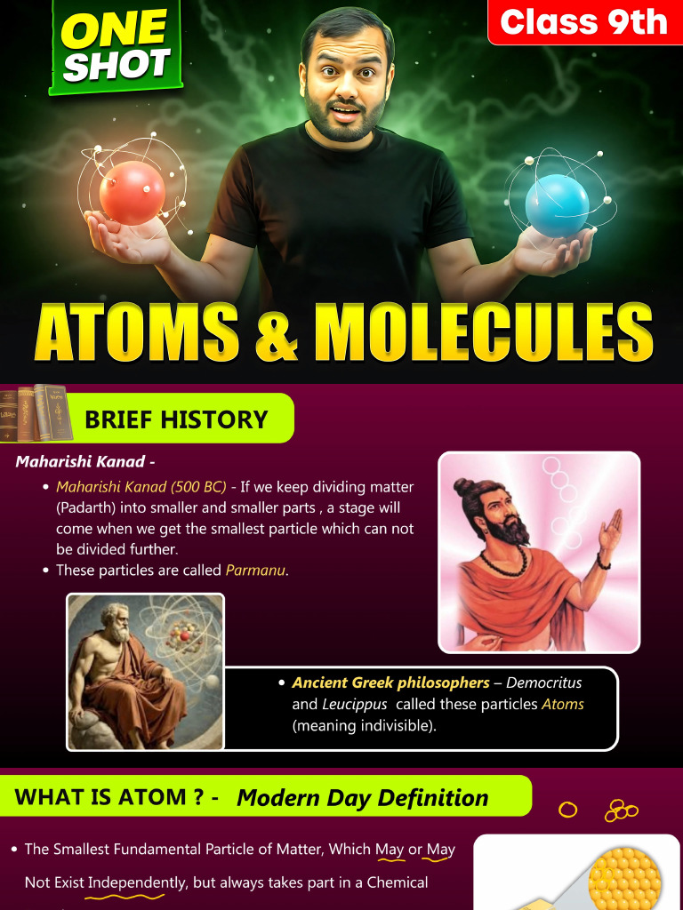 Atoms and Molecule | PDF