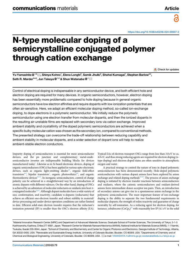 s43246-024-00507-2 | PDF | Doping (Semiconductor) | Ion