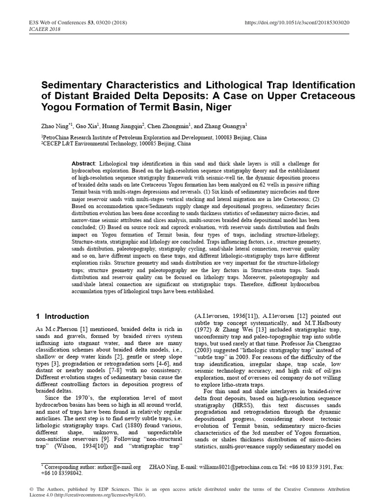 2018 Zhao Ning Termit Yogou @@ | PDF | Petroleum Reservoir | Sedimentary Rock