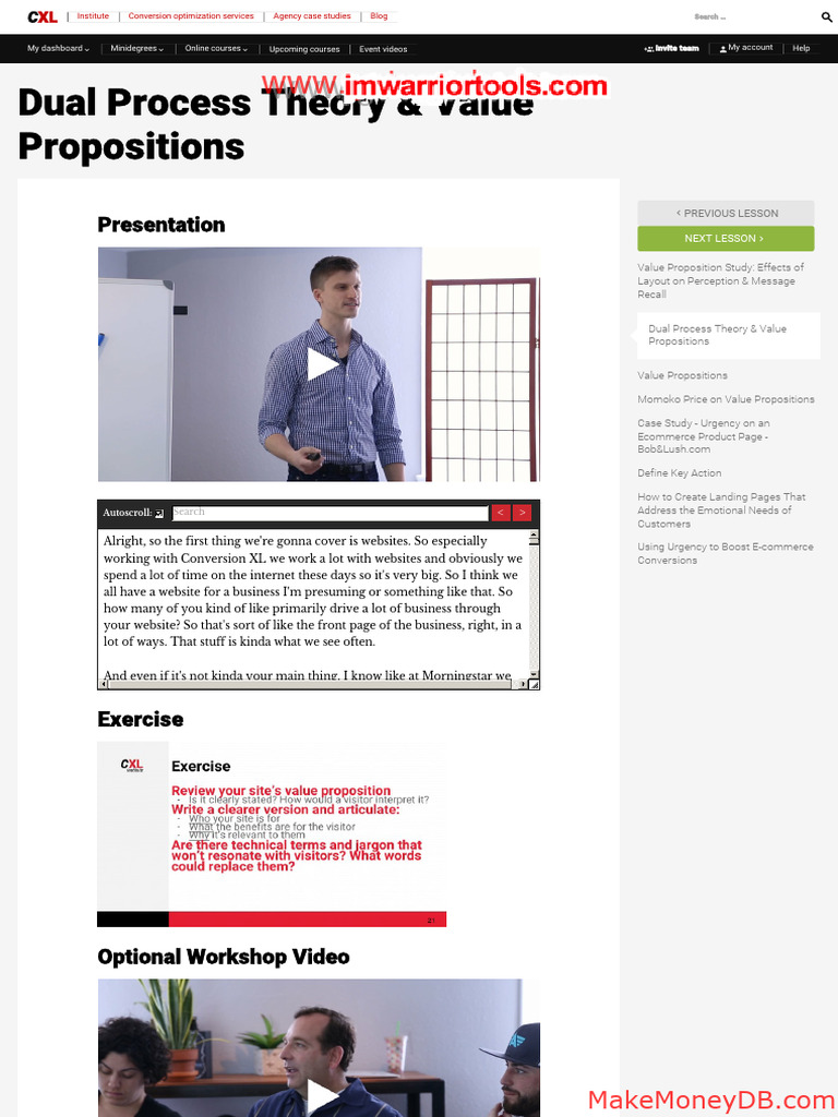 03-Dual Process Theory - Value Propositions - CXL Institute | PDF