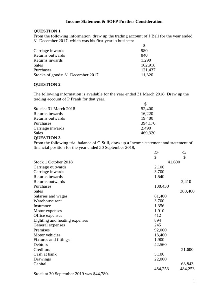 Chapter 8 Income Statement & SOFP Further Consideration | PDF | Expense ...