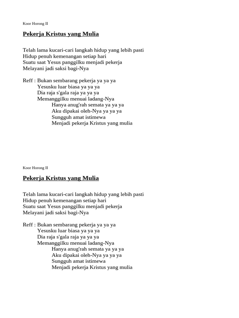 Koor Horong II-III | PDF