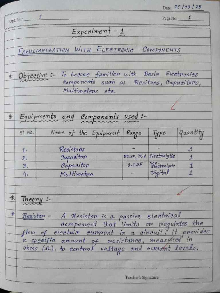 Ece Lab 1 , Practical Nb | PDF | Resistor | Electricity