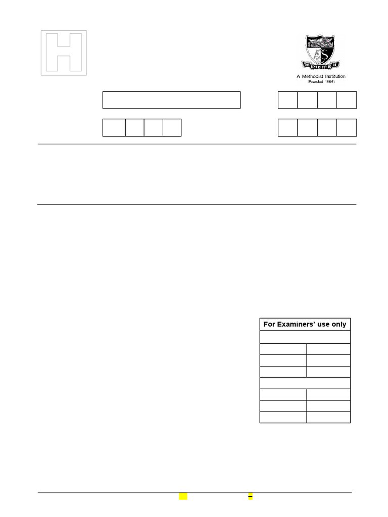 2024 Prelims ACJC H2 Chem P3 (Ans) | PDF | Ph | Molecular Orbital