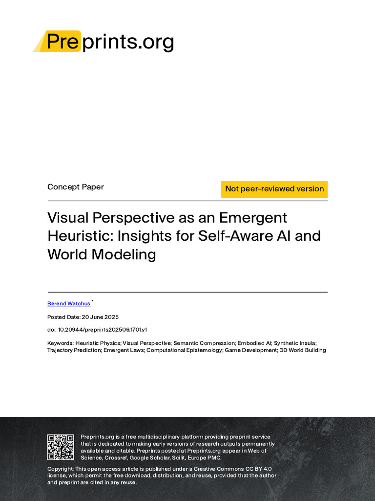 Visual Perspective in Self-Aware AI | PDF | Artificial Intelligence ...