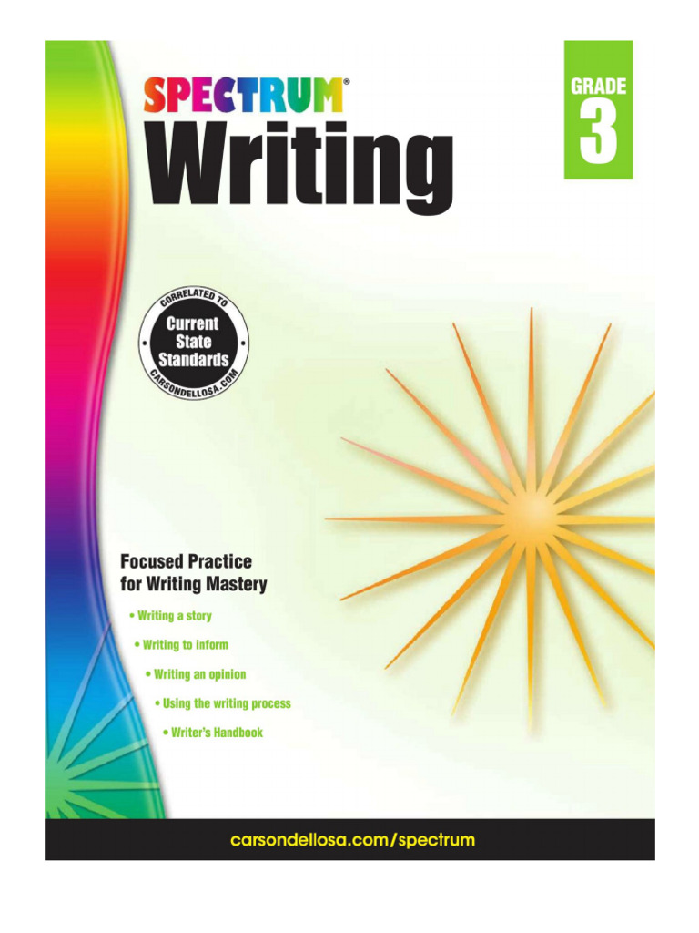 Spectrum Writing Workbook Grade 3 Ages 8-9 | PDF