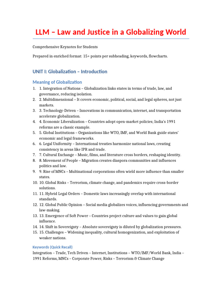 Law and Justice in A Globalizing World Keynotes | PDF | Globalization ...