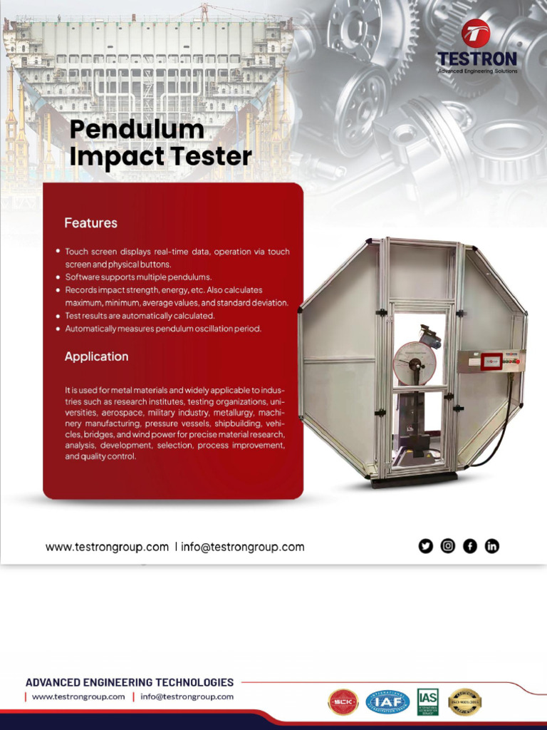 TT-PCD300J-B Pendulum Impact Tester | PDF | Pendulum | Prices