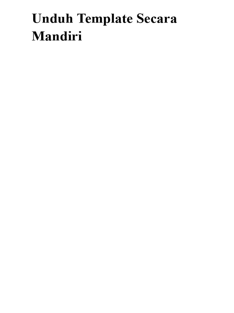 Template Surat Pernyataan Mandiri RTR | PDF